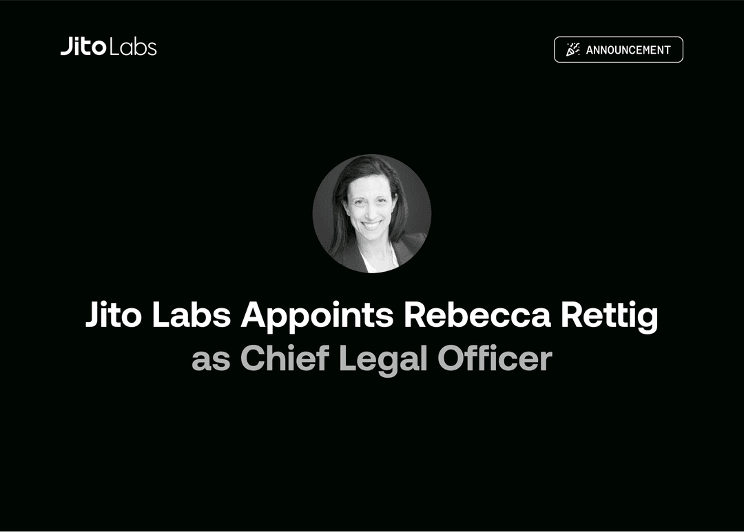 Jito Labs Appoints Rebecca Rettig as Chief Legal Officer | Jito Labs